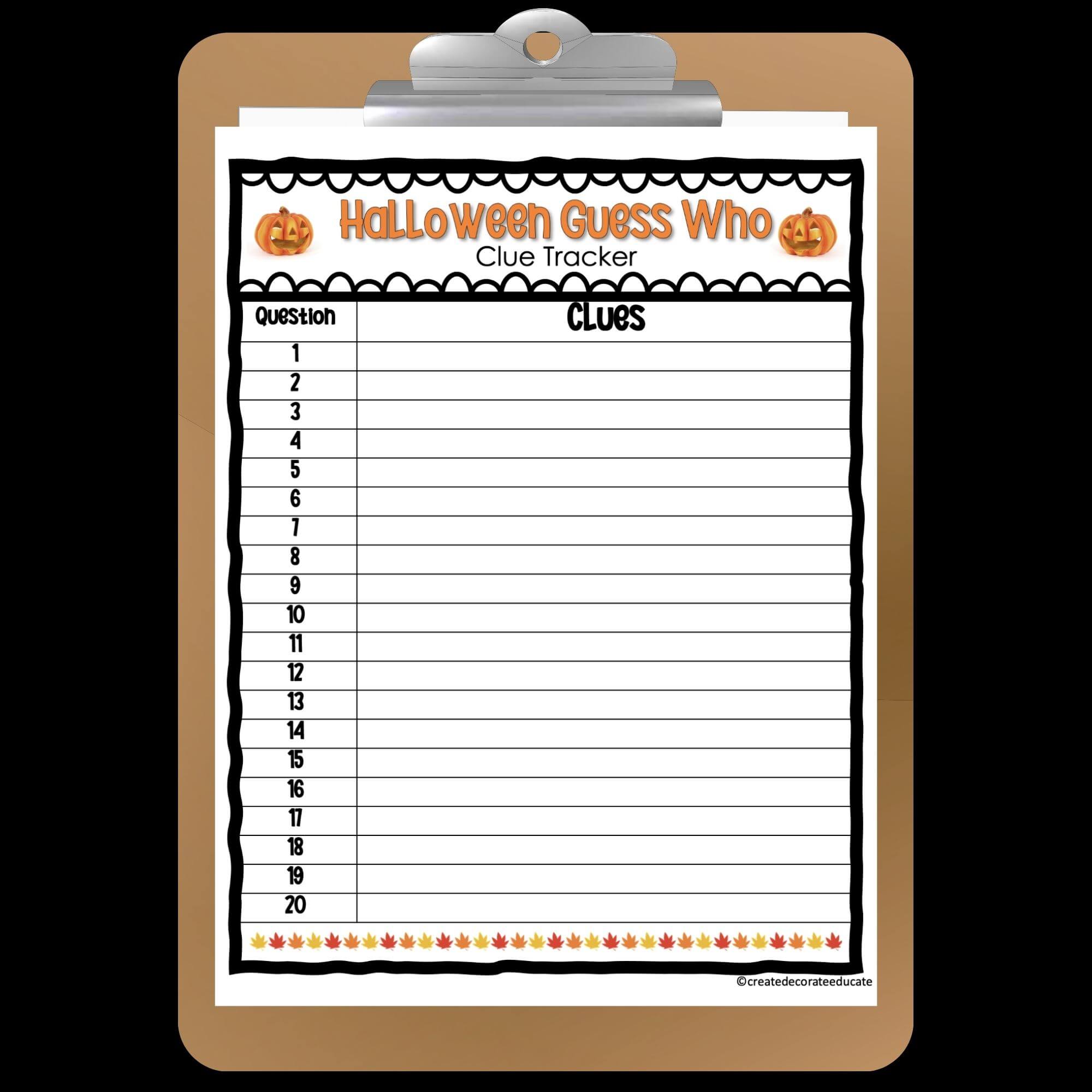 Spooktacular Halloween Classroom Fun with "Guess Who?" - Create ...